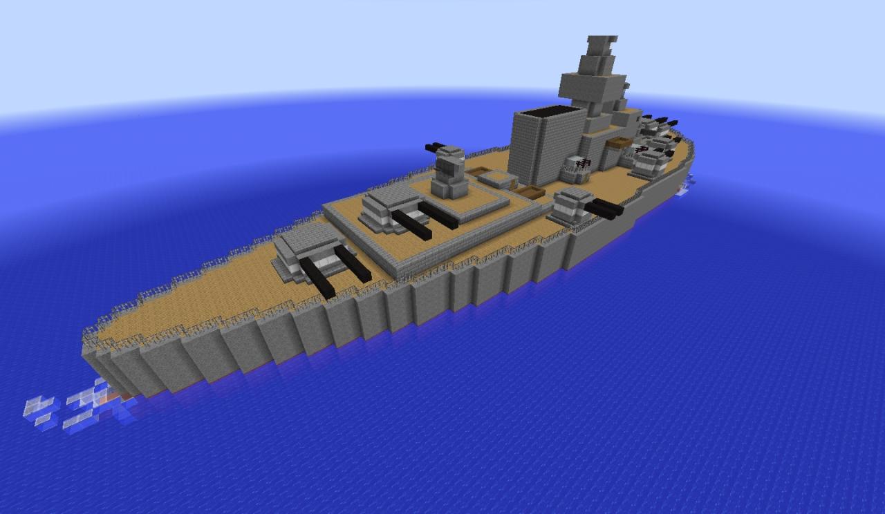 Bismarck Batteship Minecraft Map