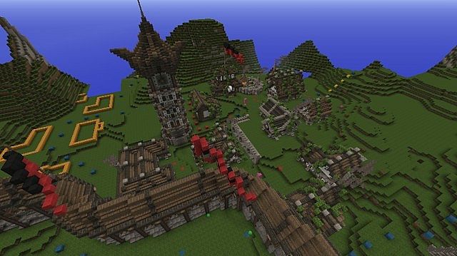 Medieval/Steampunk Town- Dawn Creative Plot [WIP] Minecraft Map