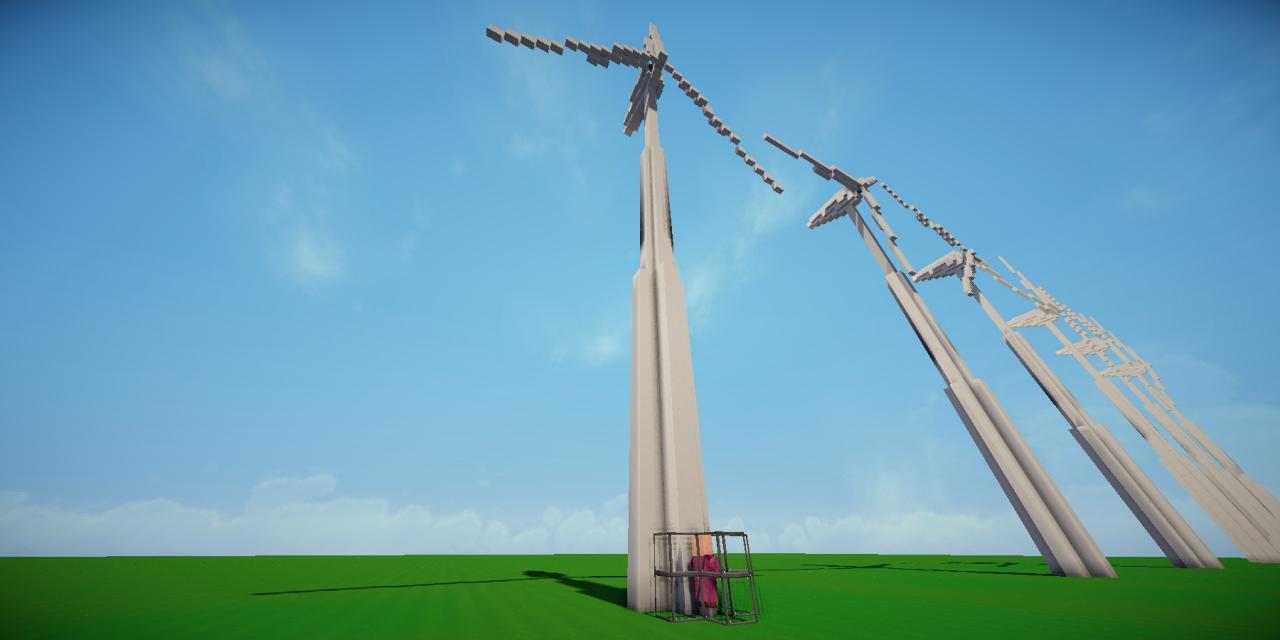 Modern Eco Village | Wind Turbines Minecraft Map