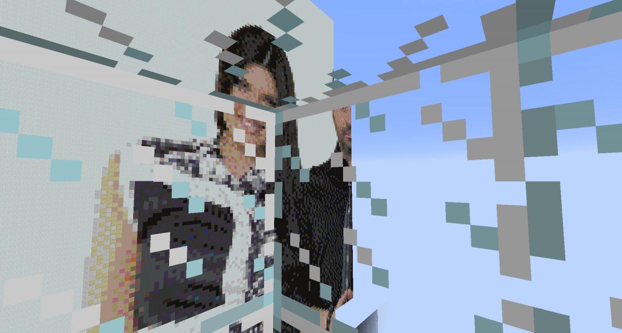 Pixel art with Eurovision Minecraft Map