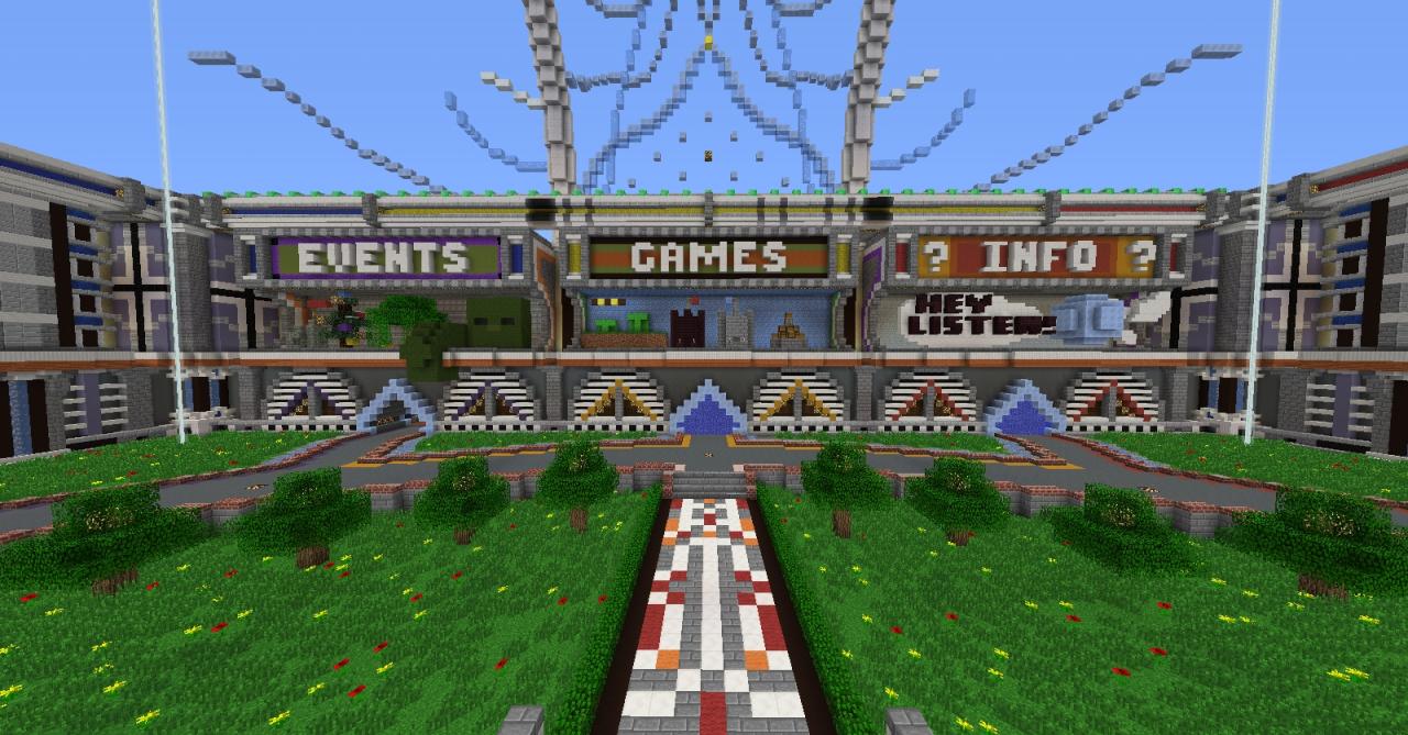 Main hub of Cyclone Minecraft Map