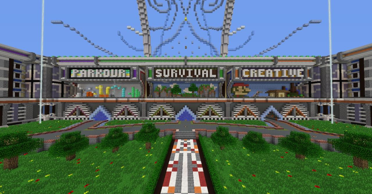 Main hub of Cyclone Minecraft Map