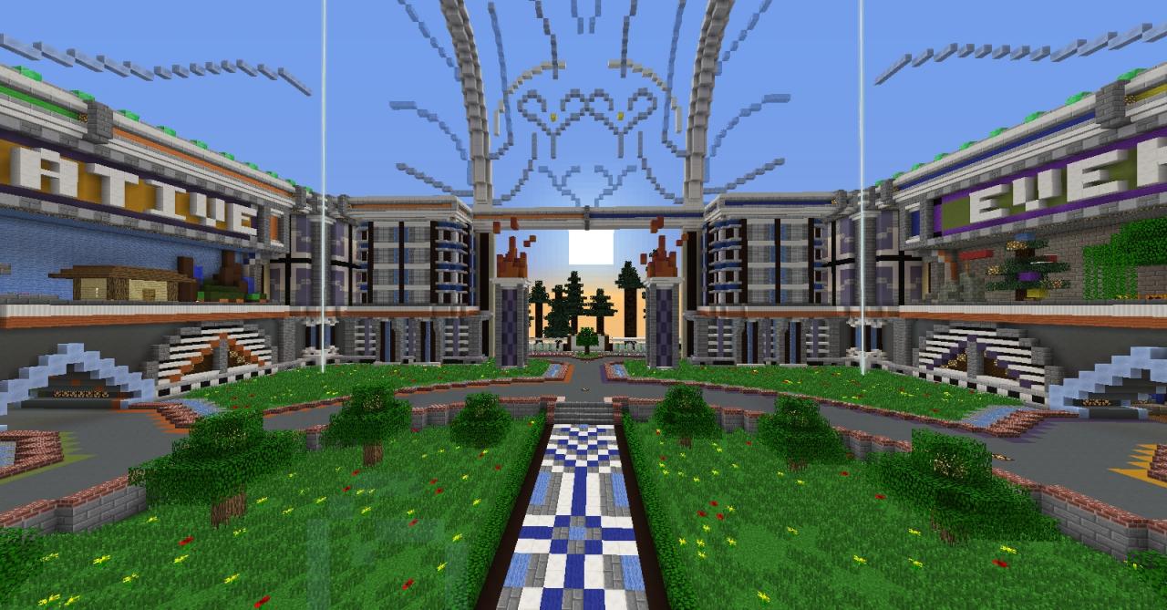 Main hub of Cyclone Minecraft Map
