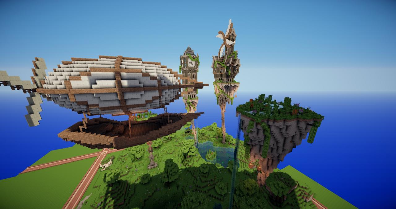 Steampunk Floating Islands Minecraft Map