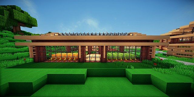 Modern Eco Village | Green House 1 Minecraft Map