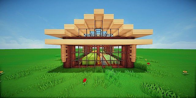 Modern Eco Village | Green House 2 Minecraft Map