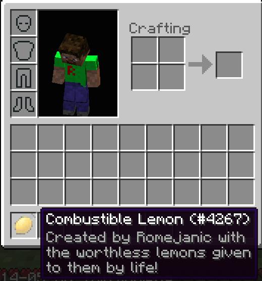 (Forge)(1.6.4)[SSP/SMP/LAN] Combustible Lemons (from Portal 2) Minecraft Mod