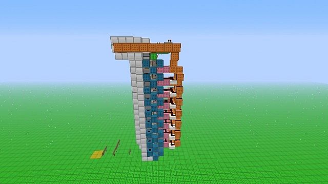 Piston Elevator (With Showed Redstone) Minecraft Map