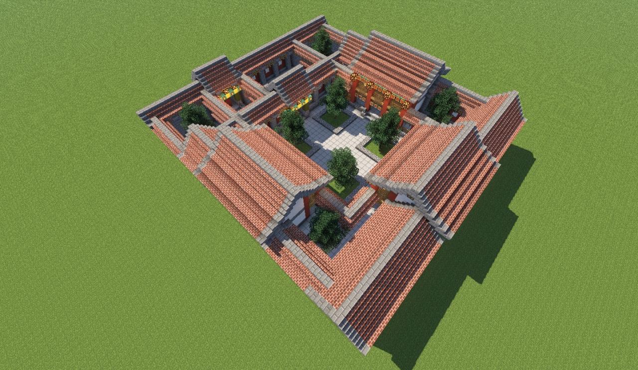 Siheyuan (四合院) Chinese house Minecraft Map