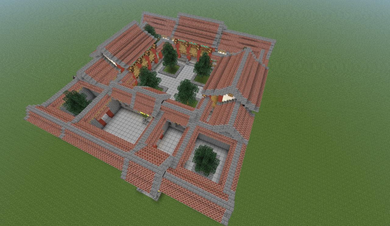Siheyuan (四合院) Chinese house Minecraft Map