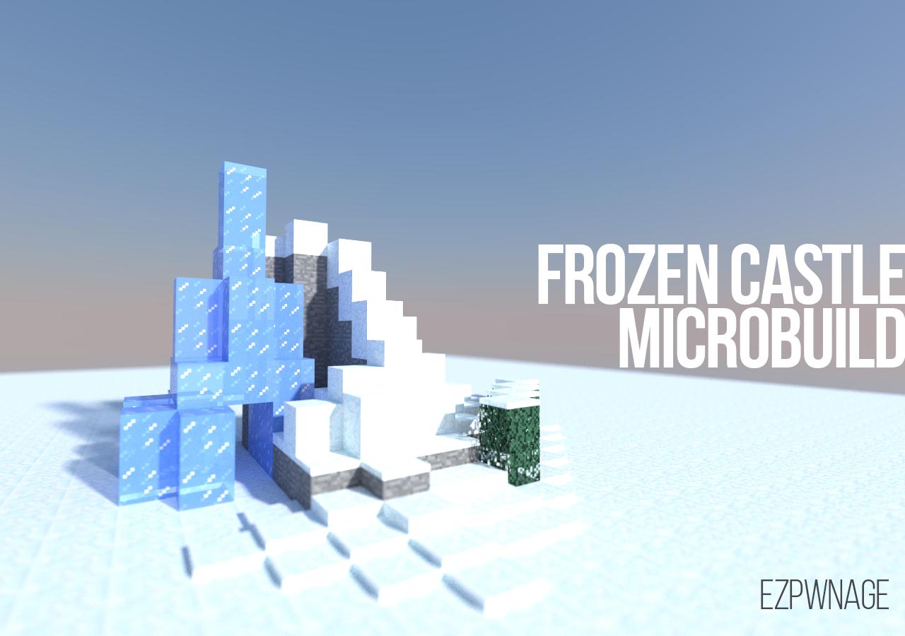 Frozen Castle MicroBuild 1:200 Minecraft Project