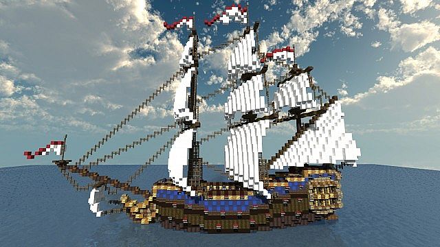 British Flagship: HMS Royal Charles Minecraft Map