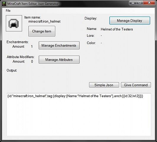 [Program] Item Editor To get Json code Minecraft Mod