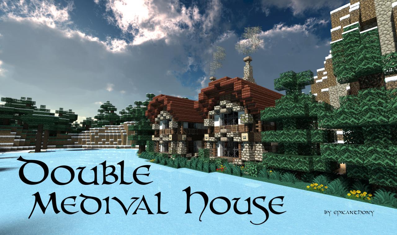 -- Doubled Medieval House -- Minecraft Map