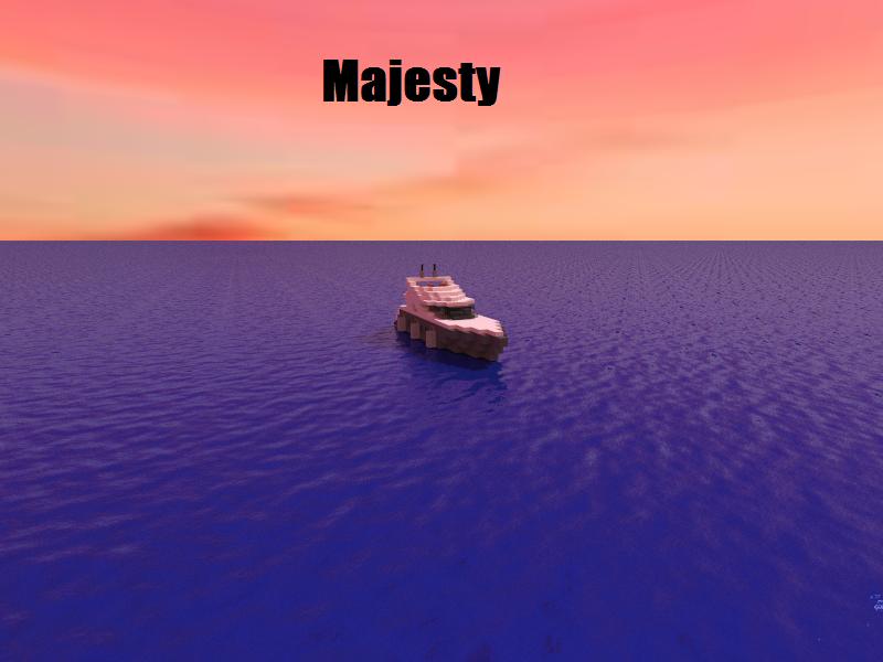 Majesty, a custom Minecraft yacht Minecraft Map