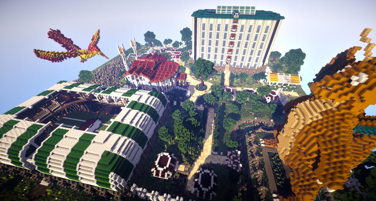 [Modern] Pokémon town [Commission] Minecraft Map