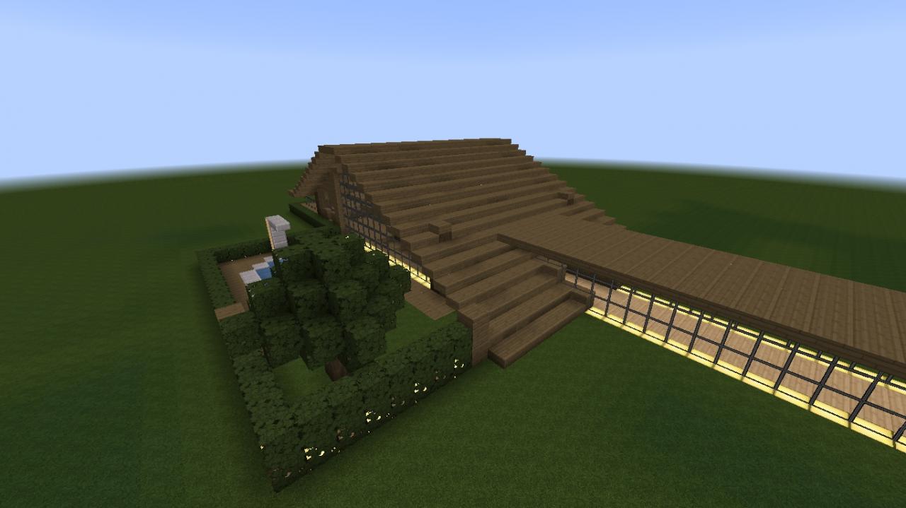 Modern wood house Minecraft Map