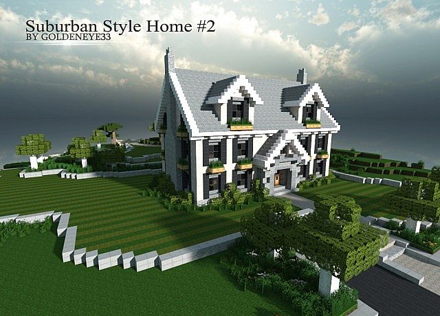 ~Suburban Home~ | Full Furnished | by Goldeneye33 Minecraft Map