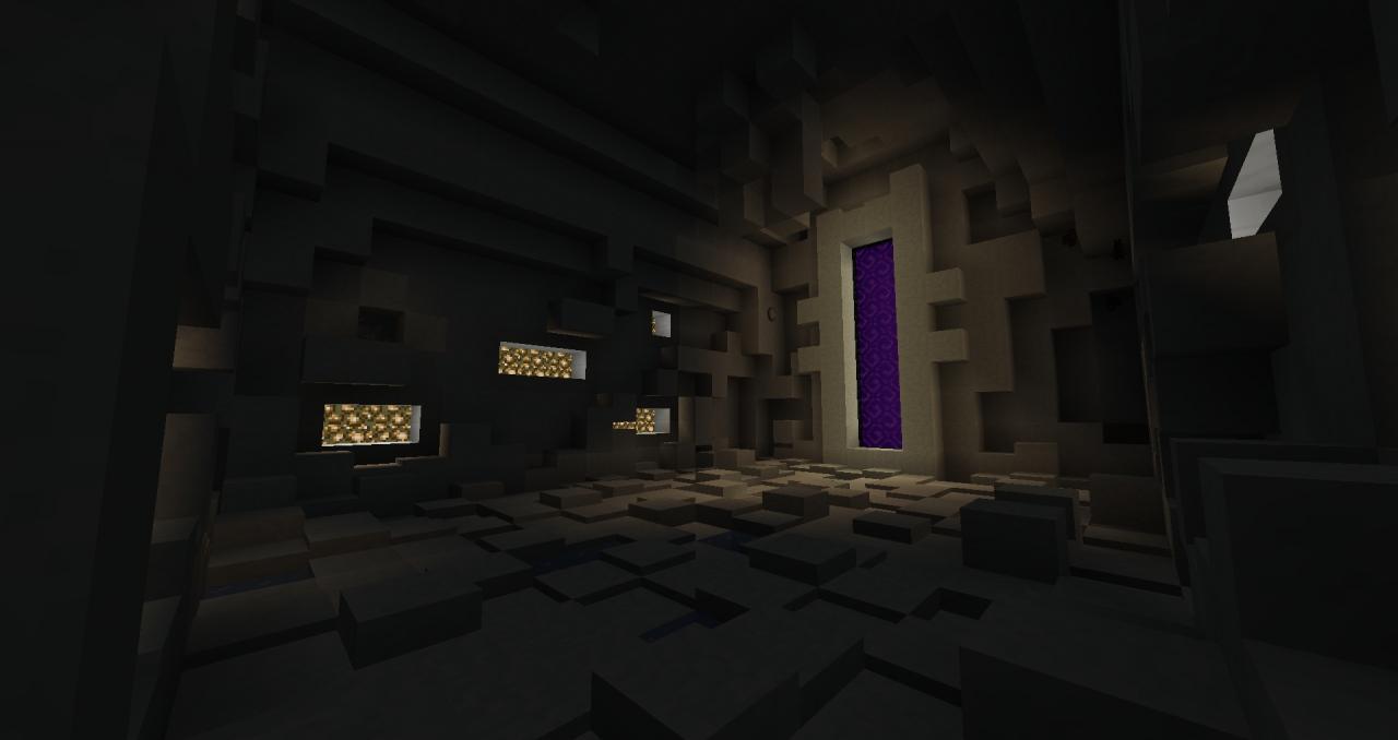 Fully functional Ice Cave Netherhub entrance Minecraft Map