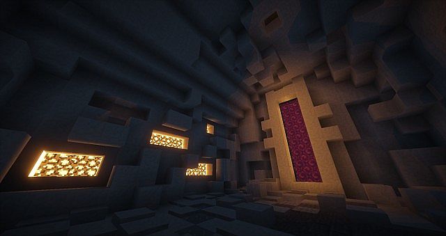 Fully functional Ice Cave Netherhub entrance Minecraft Map