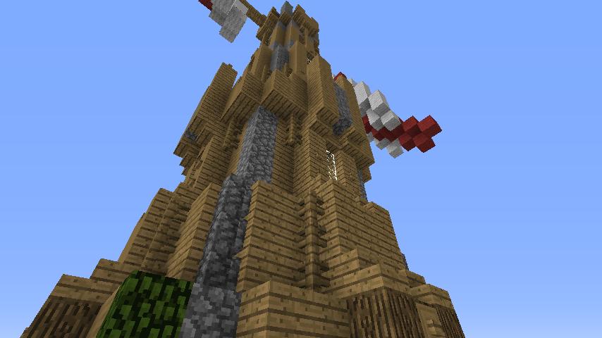 Wood and Cobblestone Tower Minecraft Map