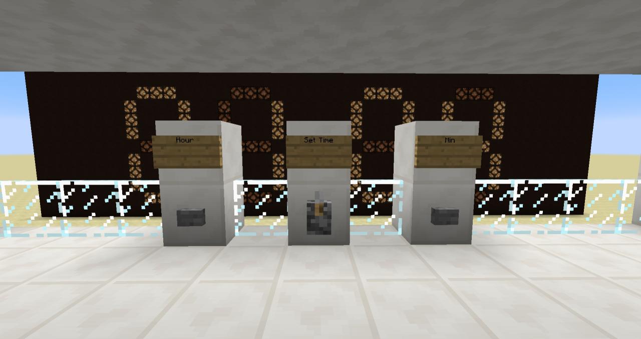 12 Hour Digital Clock Minecraft Map