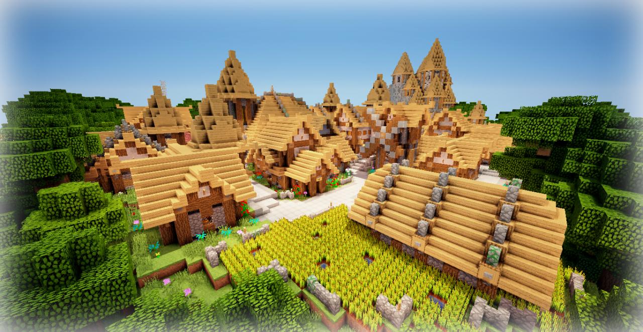 Basic Medieval settlement (Town) Minecraft Map