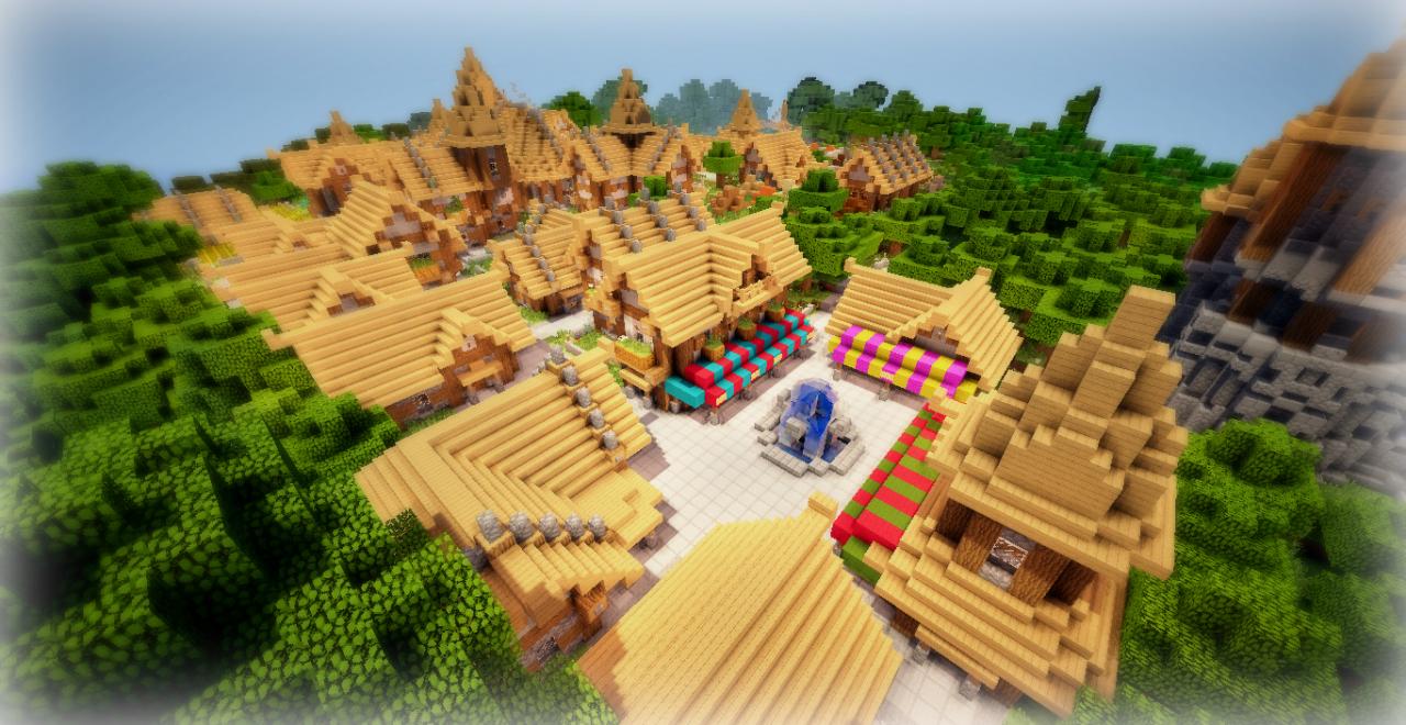 Basic Medieval settlement (Town) Minecraft Map