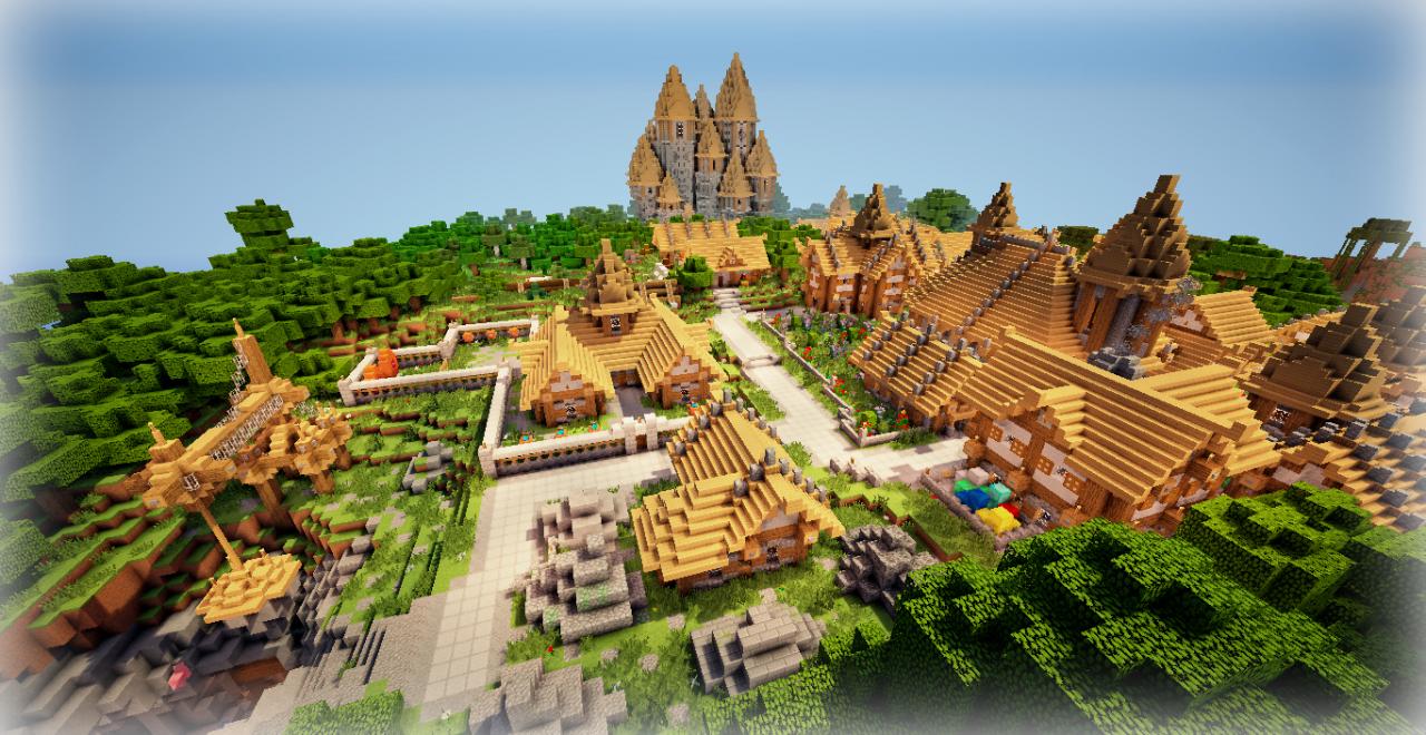 Basic Medieval settlement (Town) Minecraft Map
