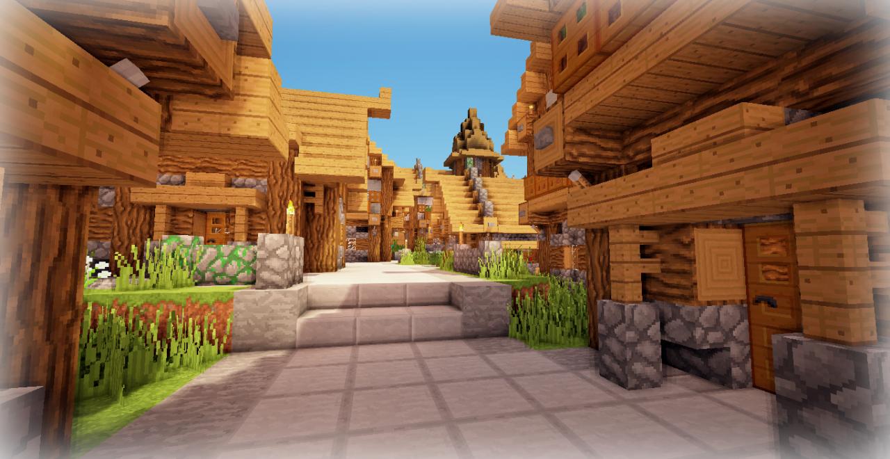 Basic Medieval settlement (Town) Minecraft Map