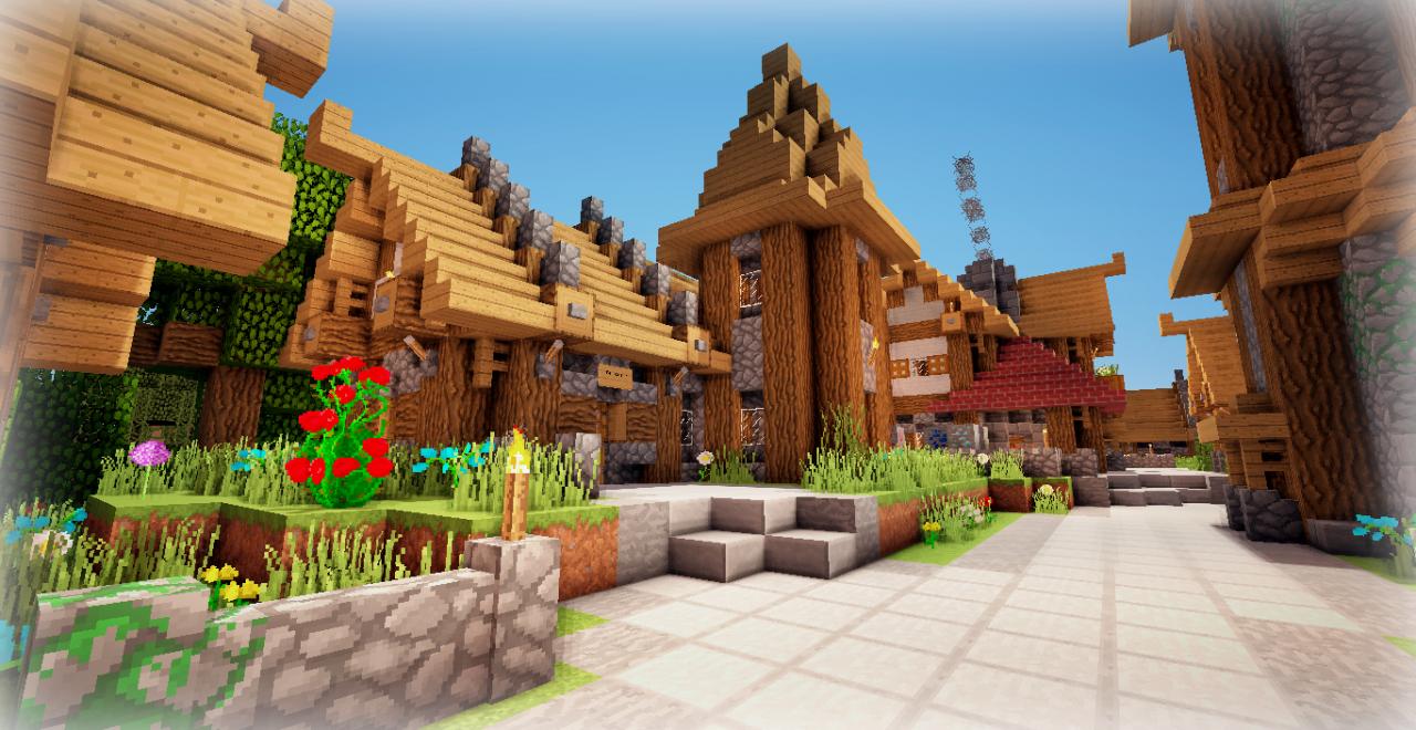 Basic Medieval settlement (Town) Minecraft Map