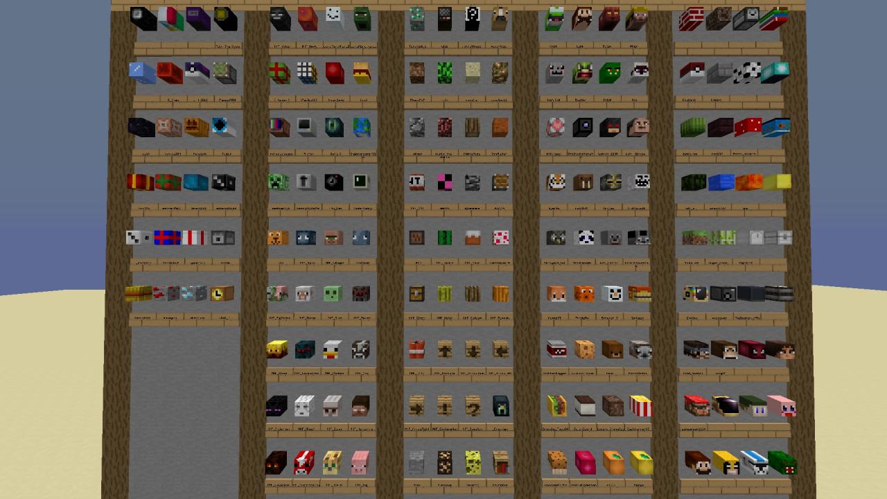 Decoration heads Collection Minecraft Map