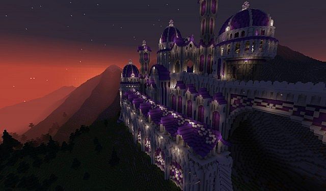 The Fantastical Purple Palace Minecraft Map