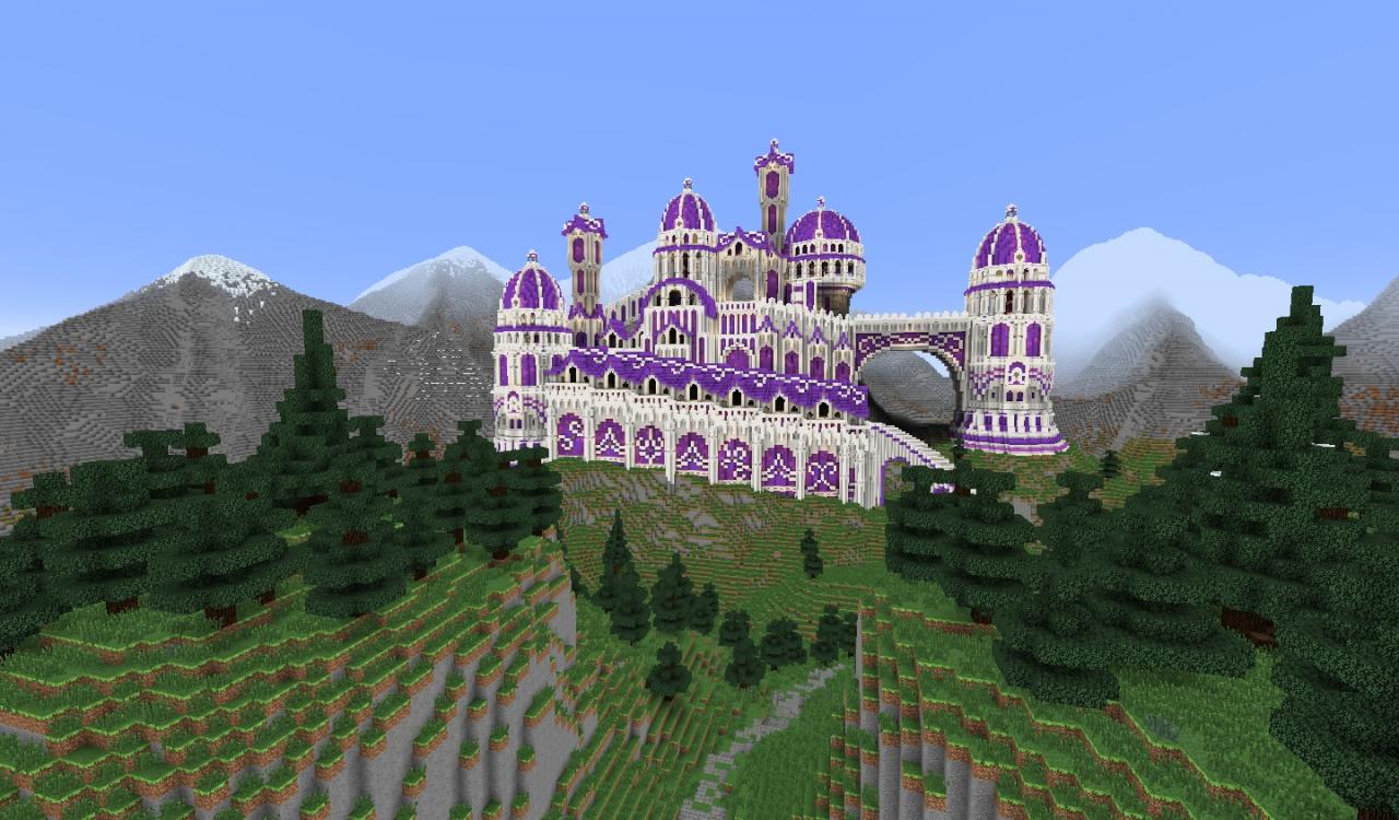 The Fantastical Purple Palace Minecraft Map