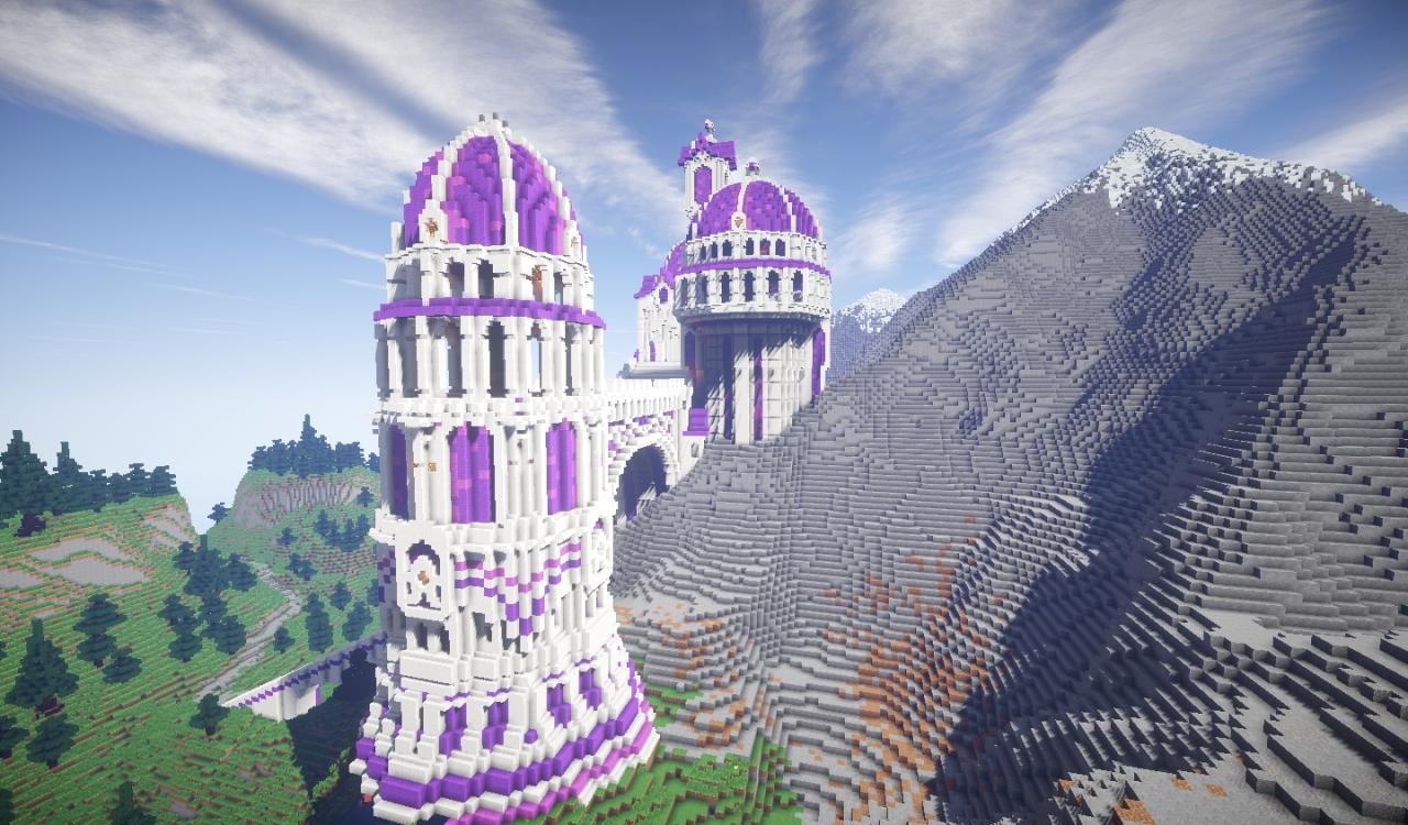 The Fantastical Purple Palace Minecraft Map