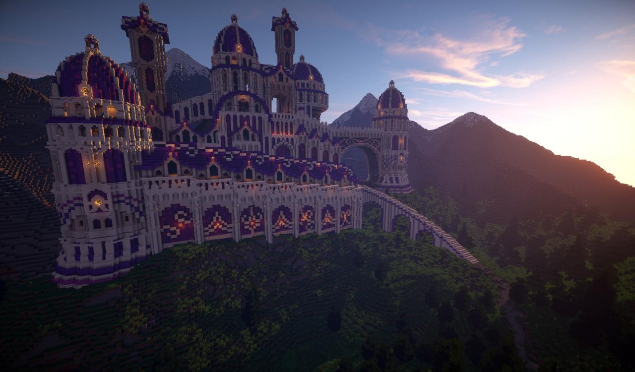 The Fantastical Purple Palace Minecraft Map