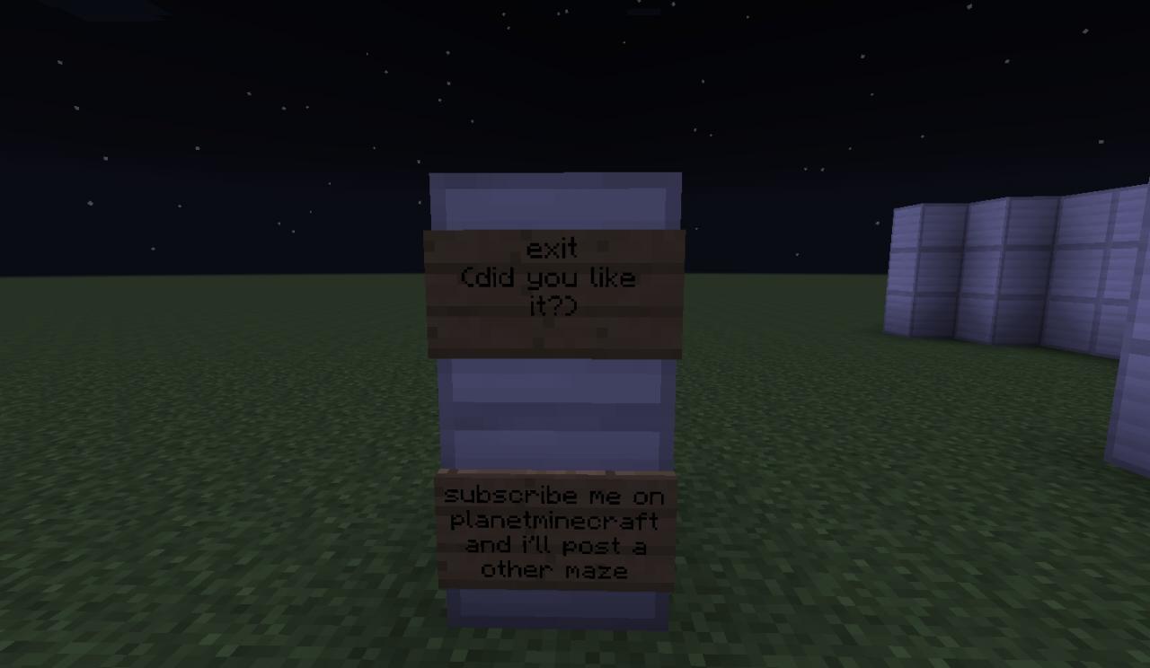 Maze-easy (added maze-race) Minecraft Map