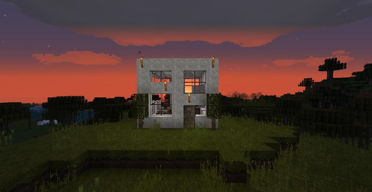 7x7 modern house Minecraft Map