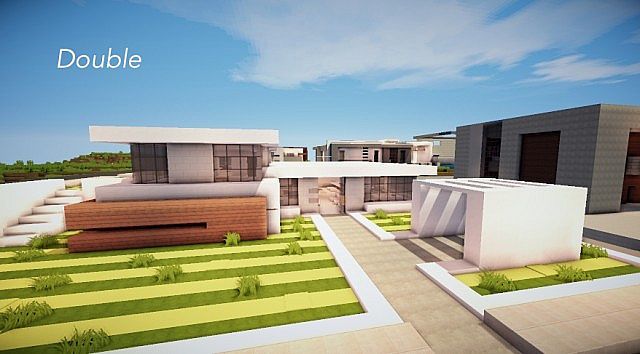 Double-Modern House Minecraft Map