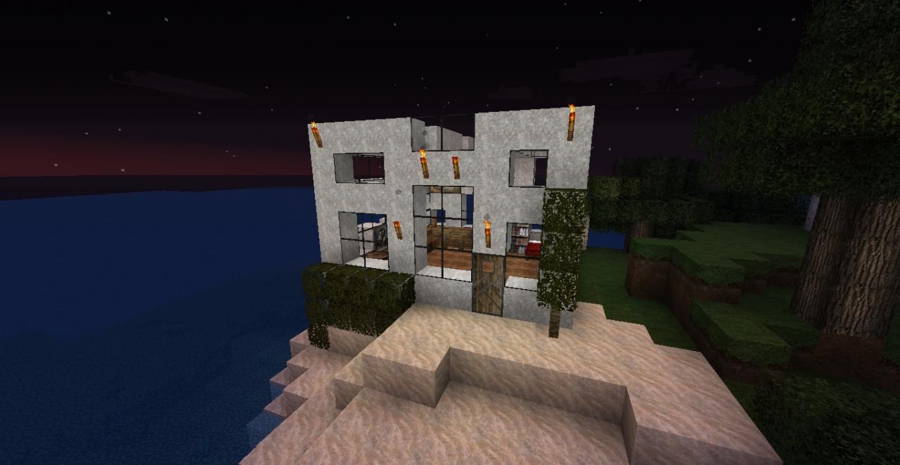 9x9 modern house Minecraft Map