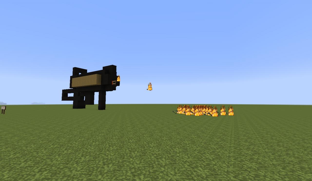 Working fire arrows gun Minecraft Map