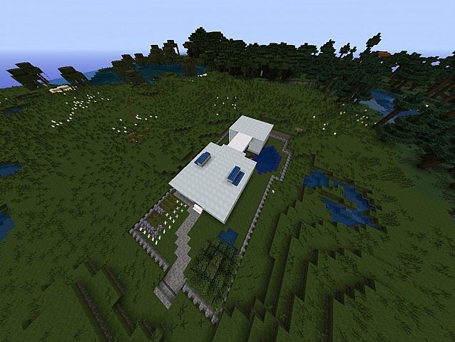 modern house Minecraft Map