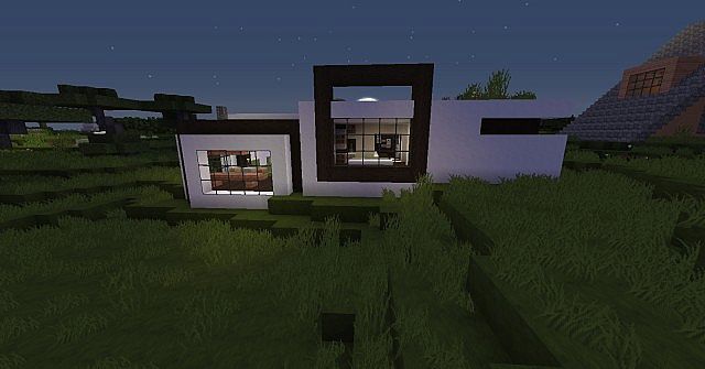 In terrain built modern house Minecraft Map