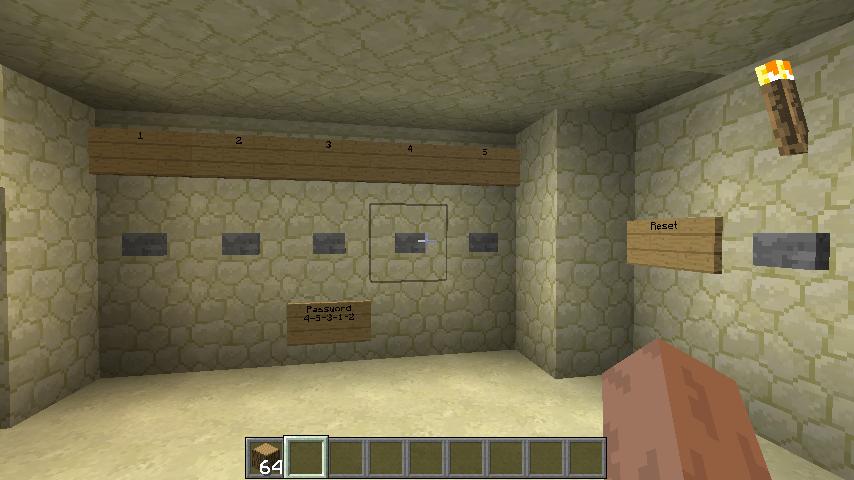 Piston Door Lock 3 and 5 Digits Minecraft Map