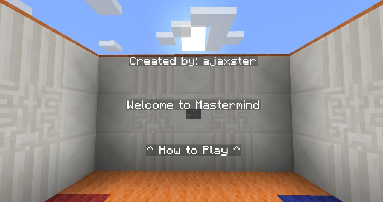 Mastermind Minigame [14w21b+] [1-2 players] Minecraft Map
