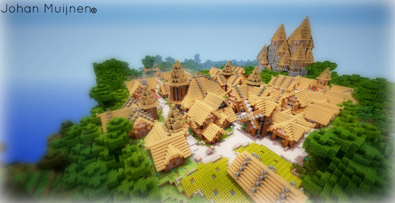 Basic Medieval settlement (Town) Minecraft Map