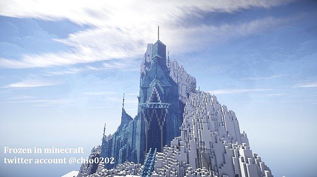 Frozen Elsa's castle in minecraft Minecraft Map