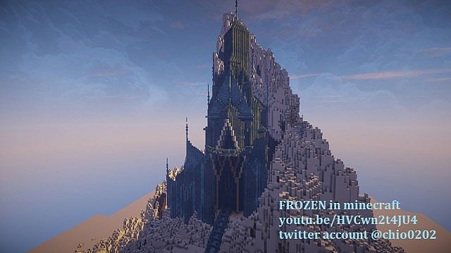 Frozen Elsa's castle in minecraft Minecraft Map