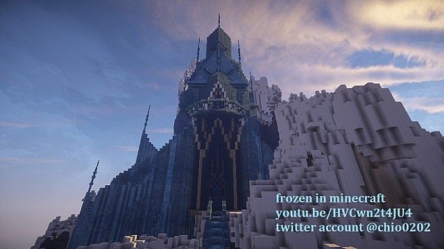 Frozen Elsa's castle in minecraft Minecraft Map