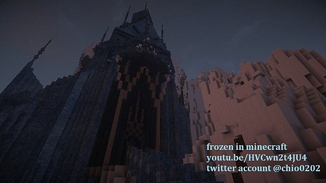 Frozen Elsa's castle in minecraft Minecraft Map